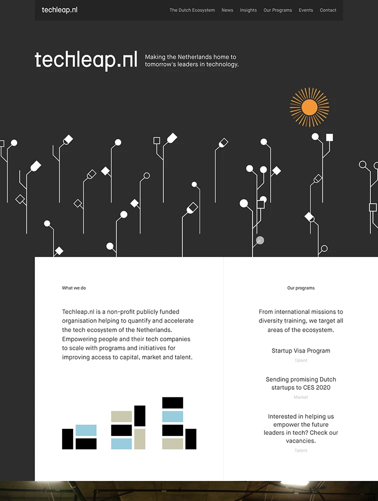 Techleap website design - Lapa Ninja