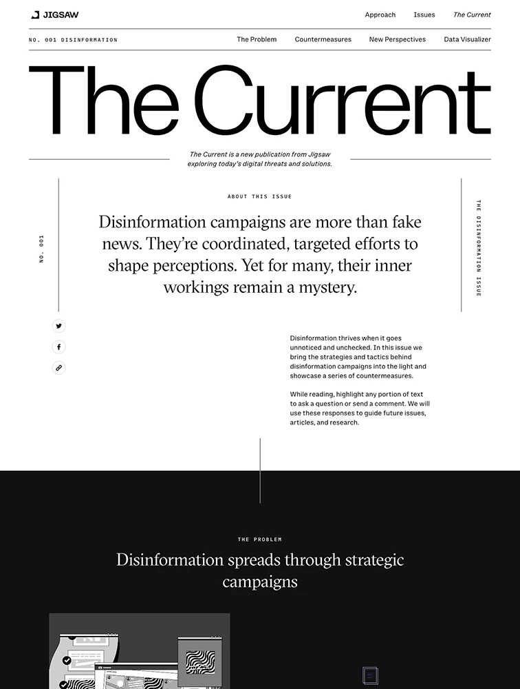 The Current website design - Lapa Ninja