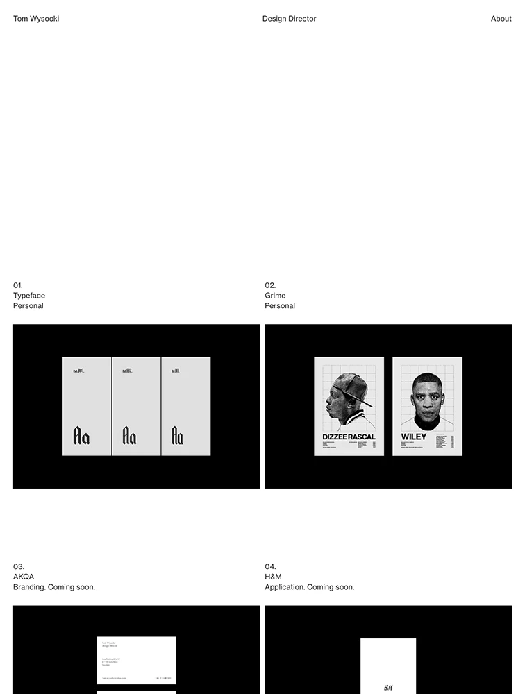 Tom Wysocki website design - Lapa Ninja