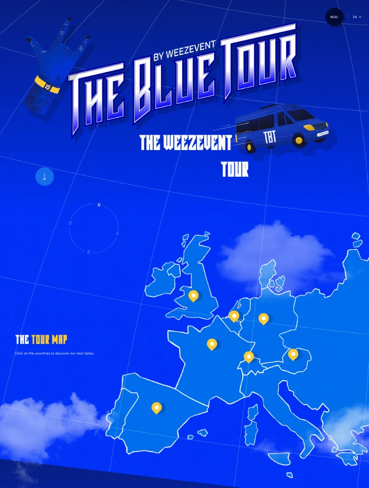 The Blue Tour website design - Lapa Ninja