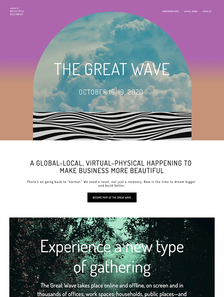 The Great Wave website design - Lapa Ninja