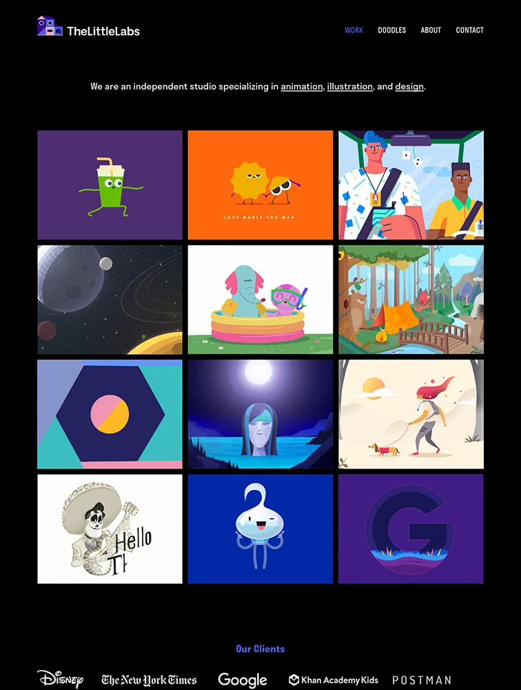 The Little Labs website design - Lapa Ninja