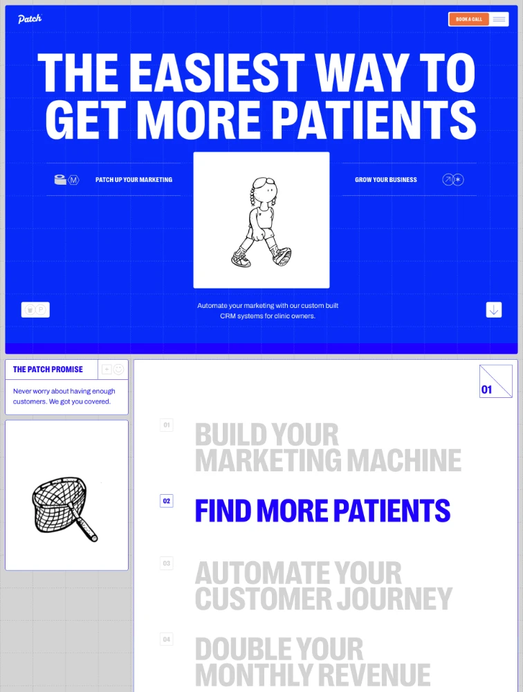 Patch website design - Lapa Ninja