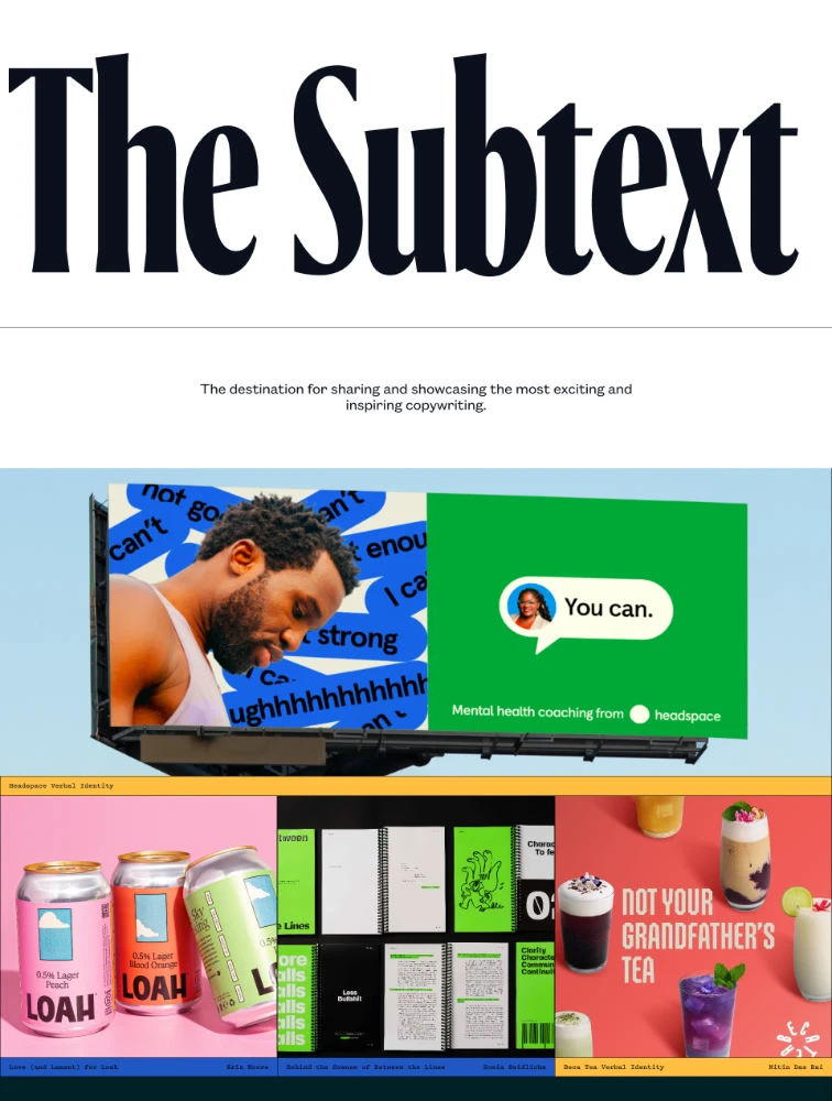 The Subtext website design - Lapa Ninja