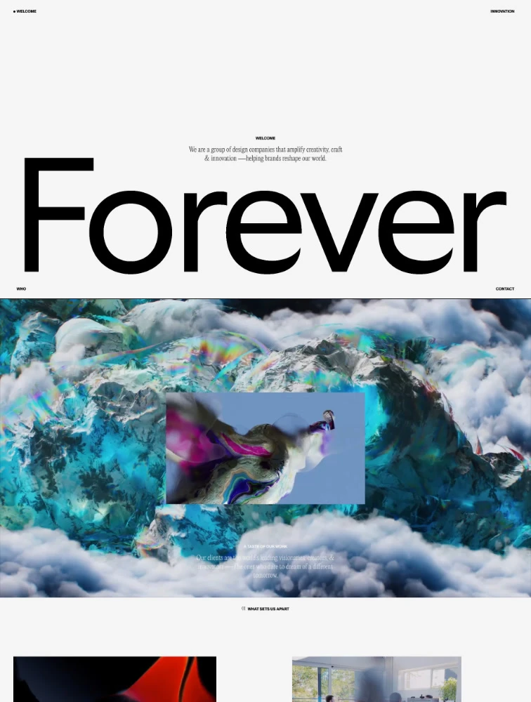 Forever website design - Lapa Ninja