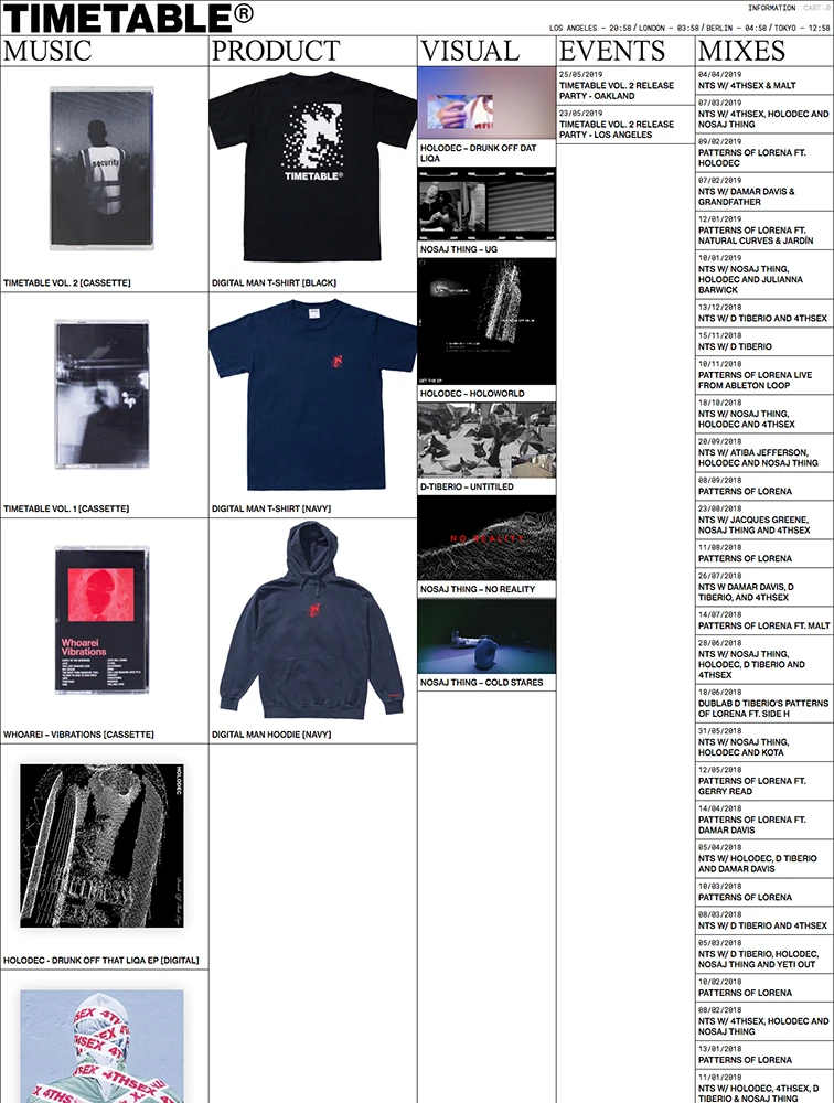TIMETABLE website design - Lapa Ninja