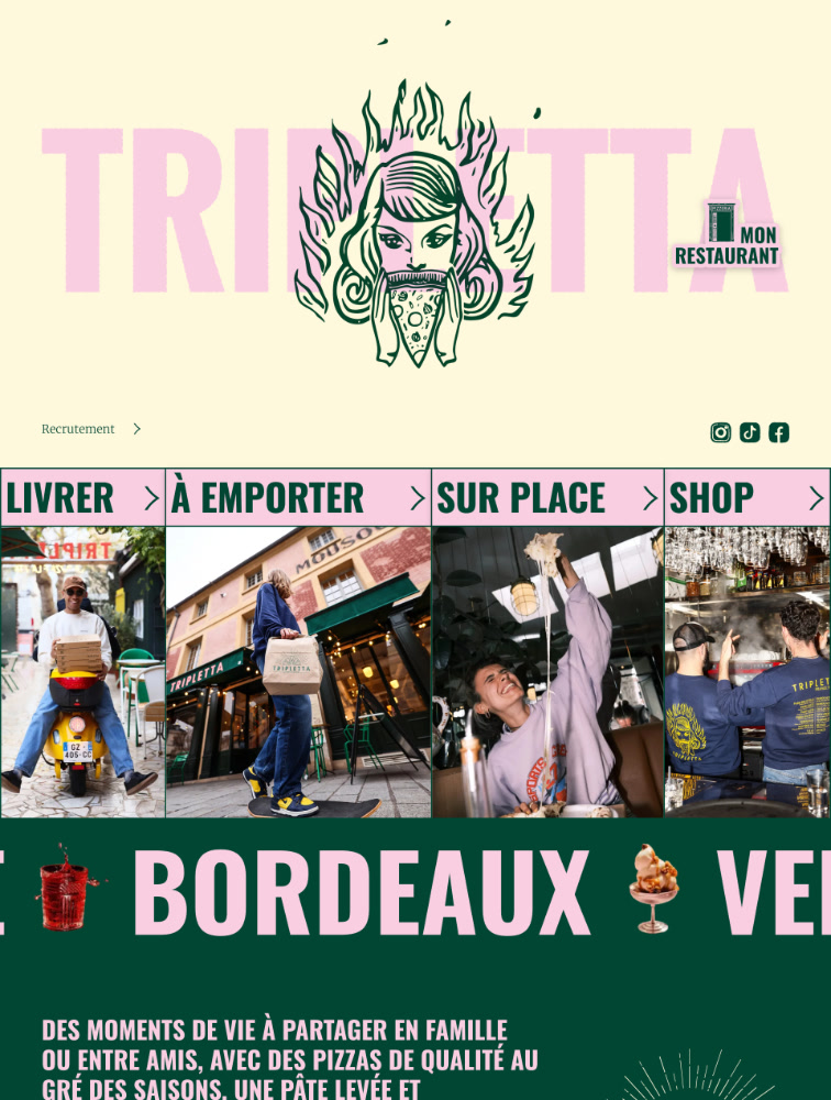 Tripletta website design - Lapa Ninja