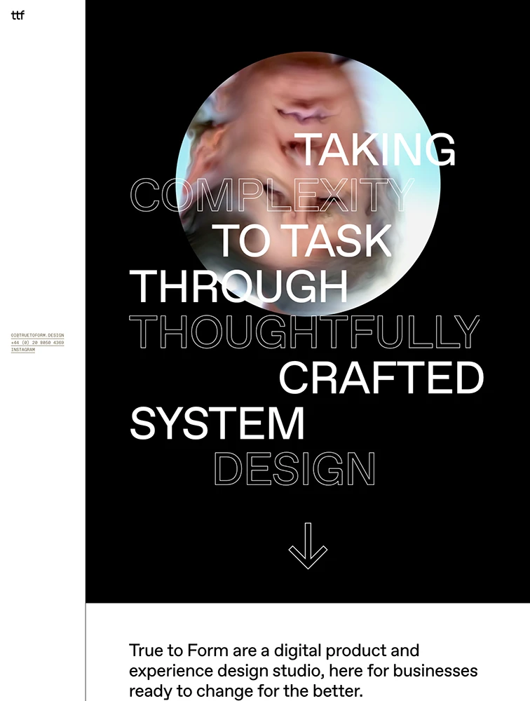 True To Form website design - Lapa Ninja