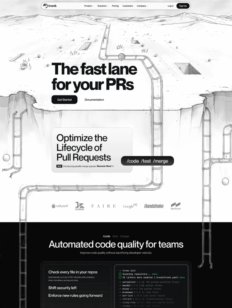 Trunk website design - Lapa Ninja