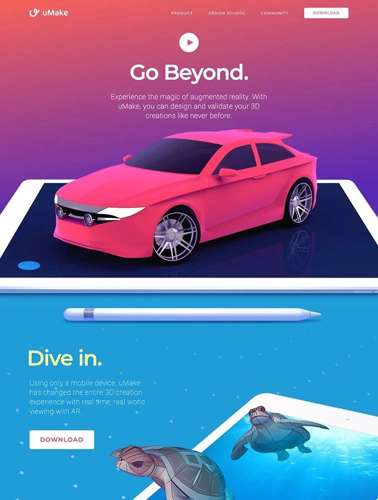 uMake website design - Lapa Ninja