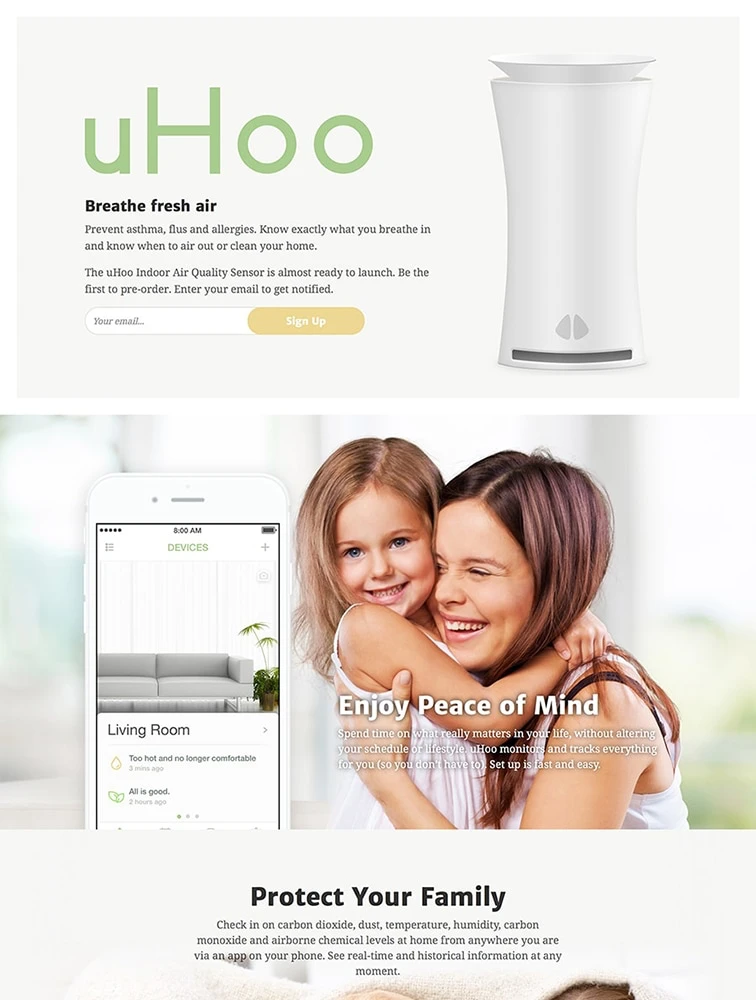 uHoo website design - Lapa Ninja