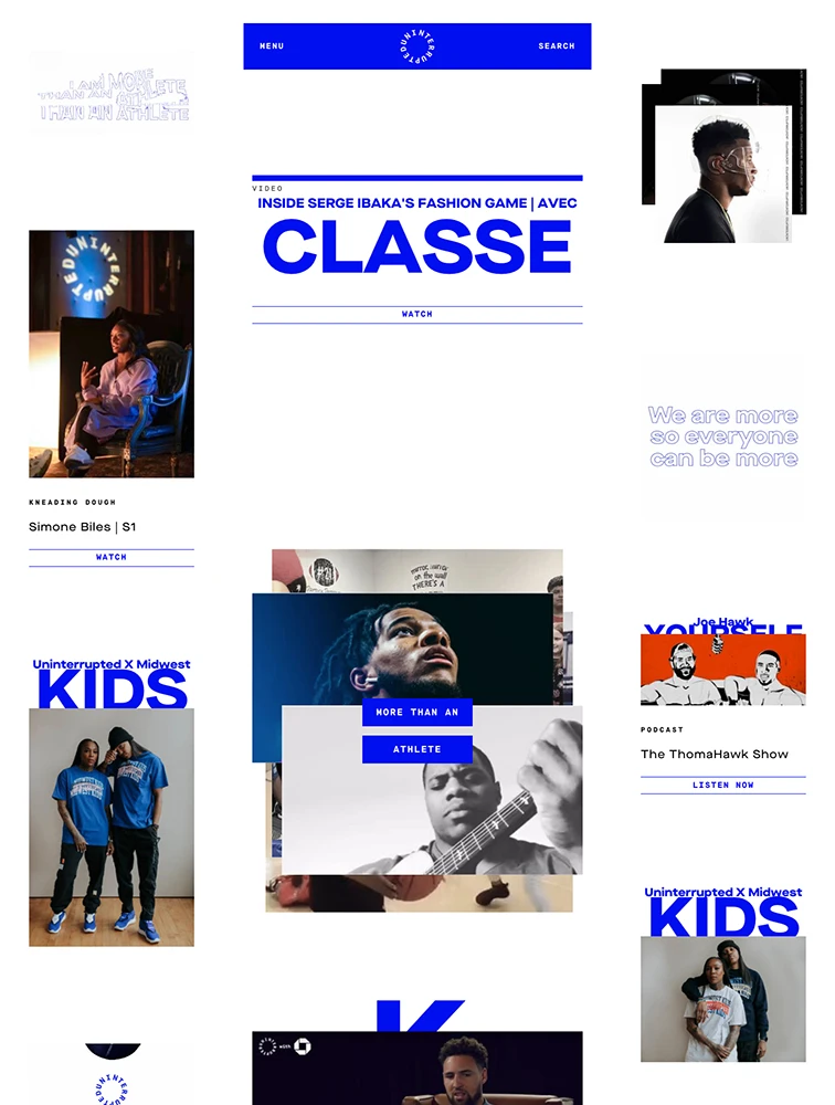 UNINTERRUPTED website design - Lapa Ninja