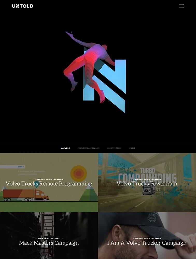 Untold Digital website design - Lapa Ninja