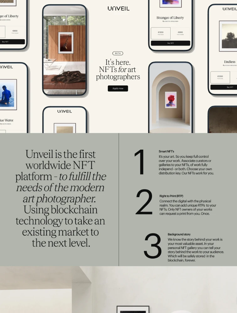 Unveil website design - Lapa Ninja