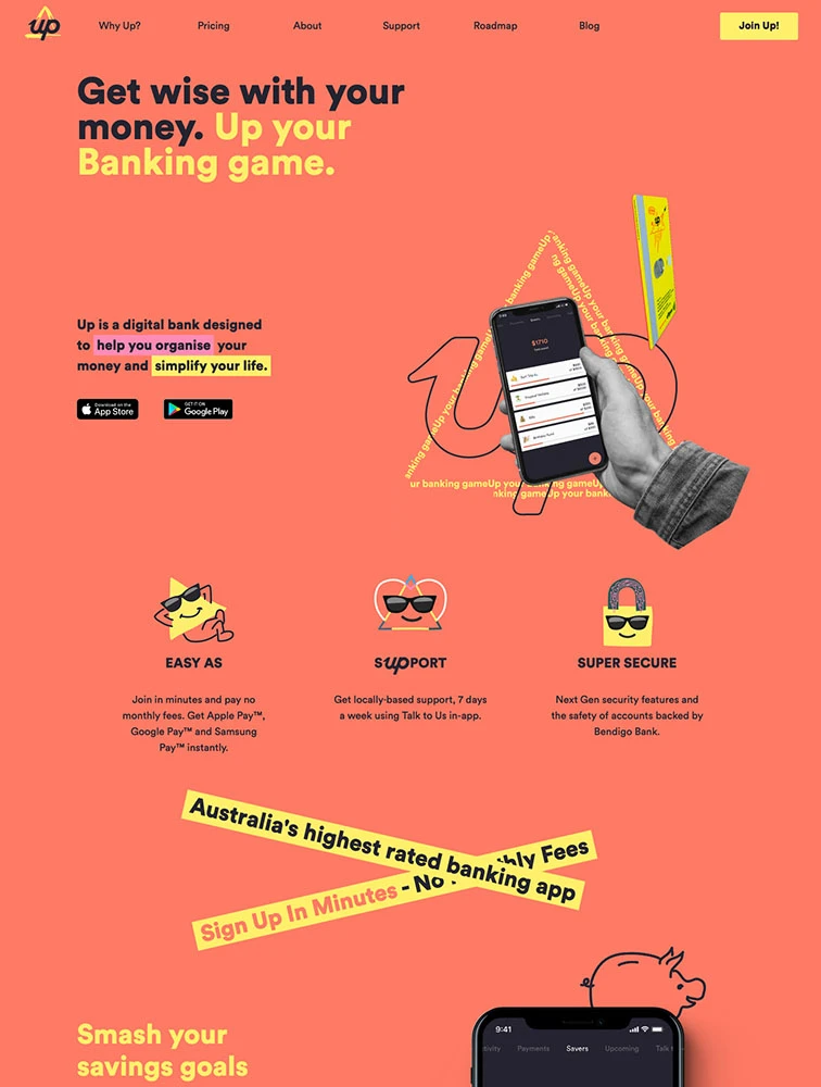 Up website design - Lapa Ninja