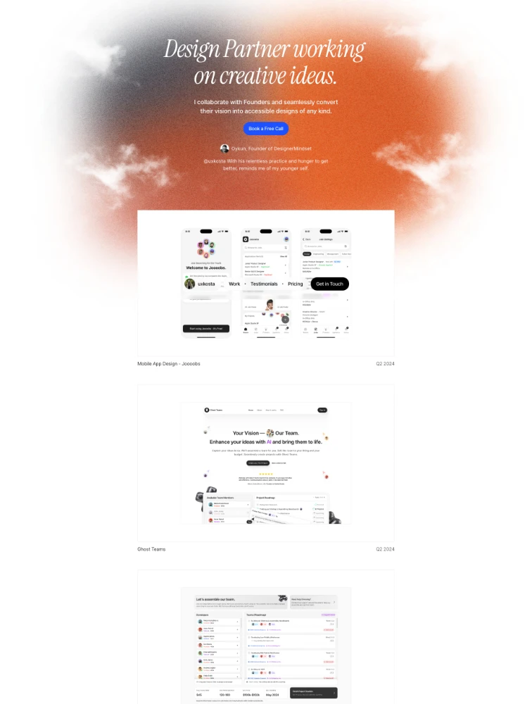 Uxkosta website design - Lapa Ninja