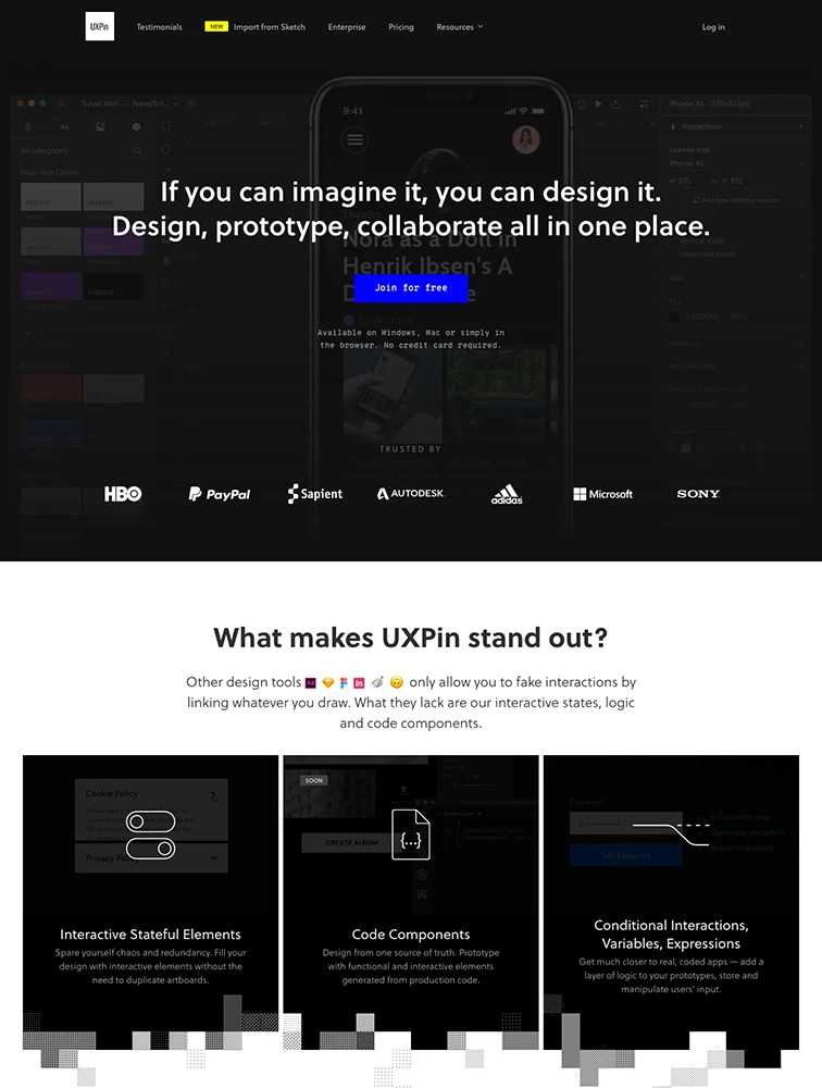 UXPin - Website Showcase | Lapa Ninja