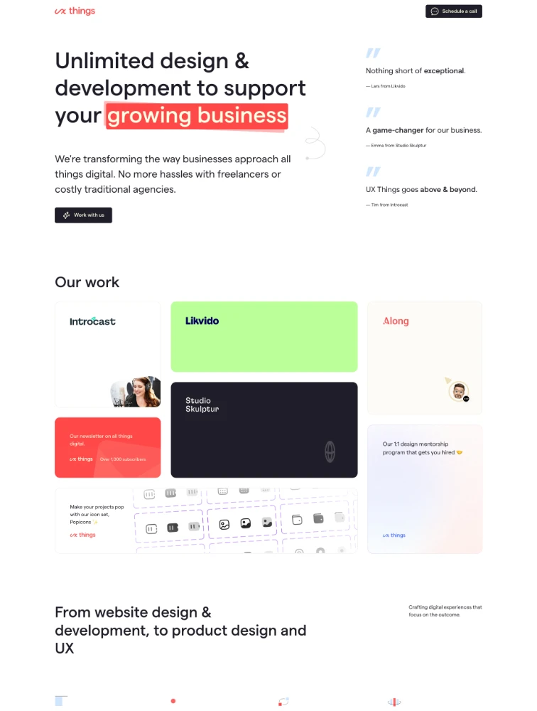 UX Things website design - Lapa Ninja