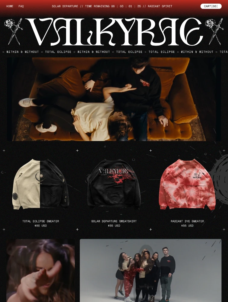 Valkyrae Store website design - Lapa Ninja