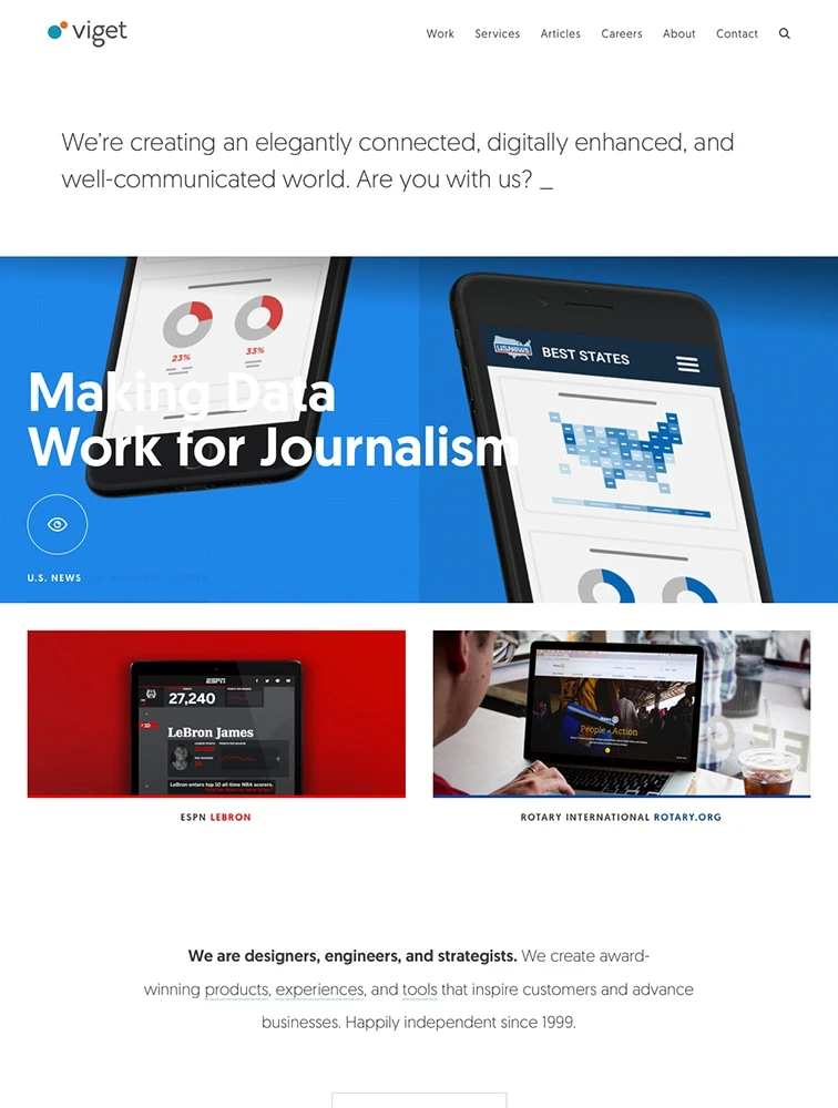 Viget website design - Lapa Ninja