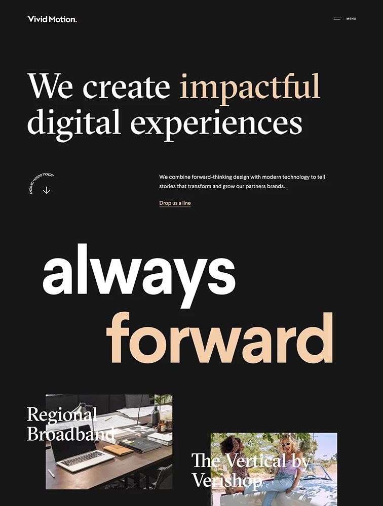 Vivid Motion website design - Lapa Ninja