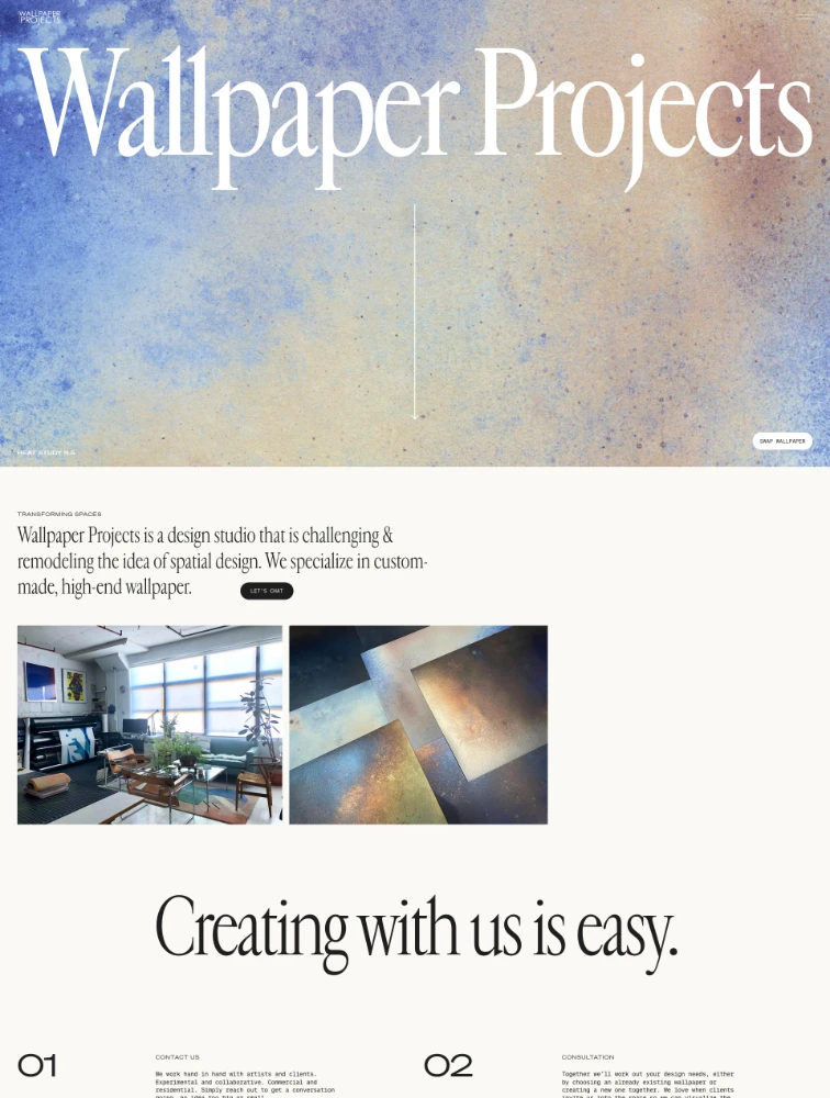 Wallpaper Projects website design - Lapa Ninja