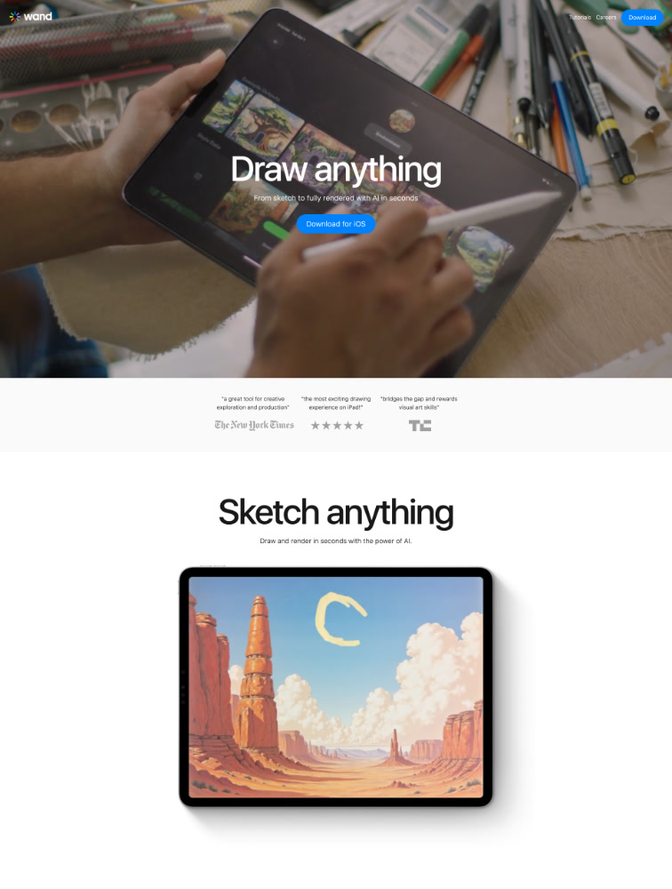 Wand website design - Lapa Ninja