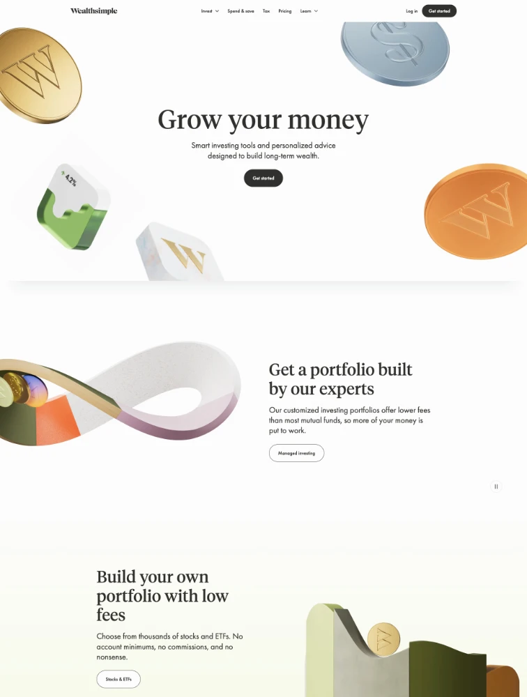 Wealthsimple website design - Lapa Ninja