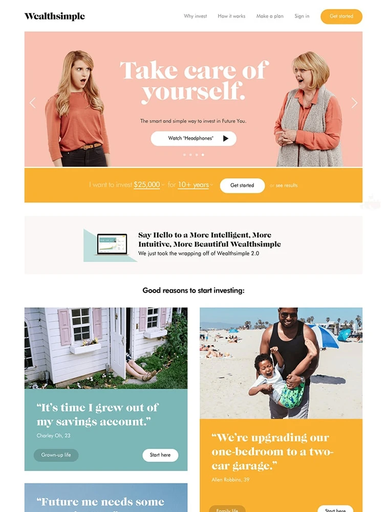 Wealthsimple website design - Lapa Ninja
