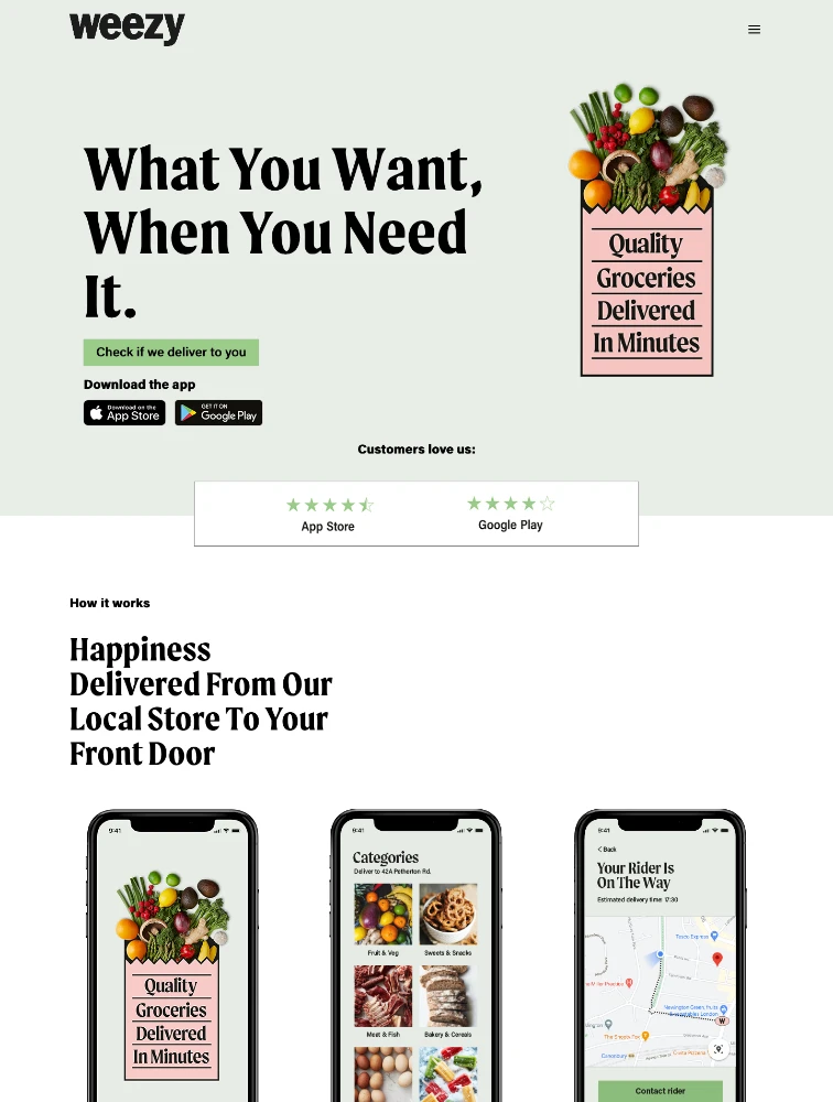 Weezy website design - Lapa Ninja