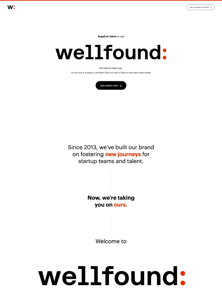 Wellfound website design - Lapa Ninja