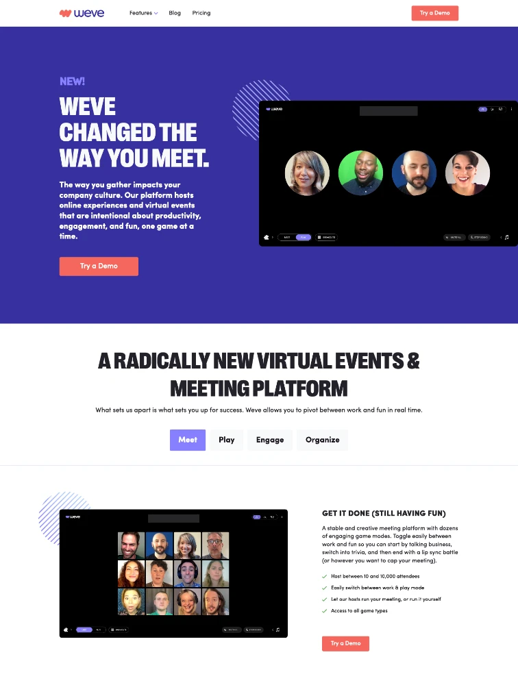 WEVE website design - Lapa Ninja