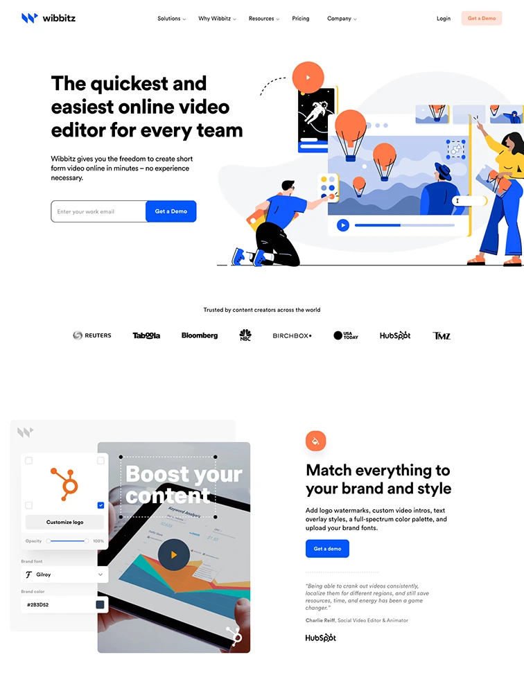 Wibbitz website design - Lapa Ninja