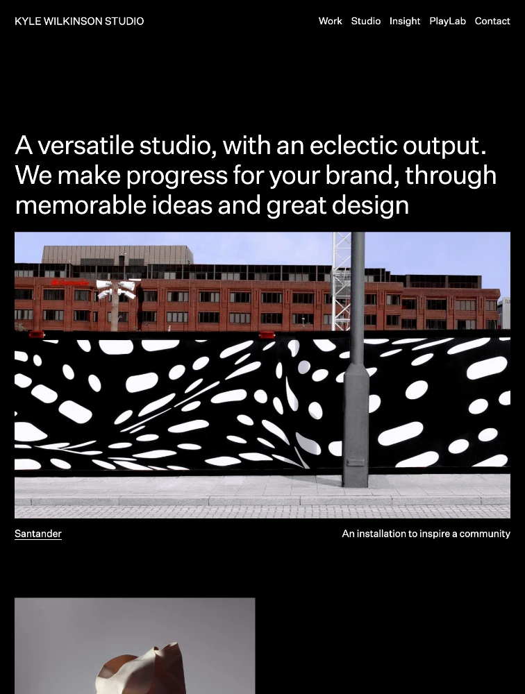 Kyle Wilkinson website design - Lapa Ninja