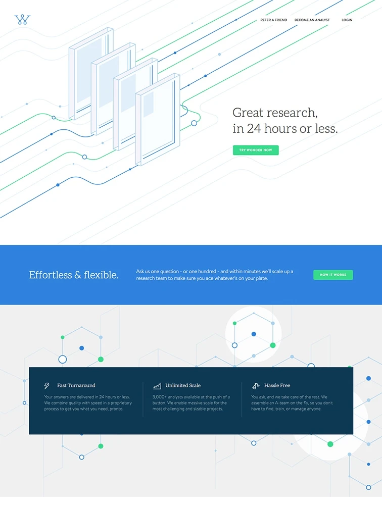 Wonder website design - Lapa Ninja