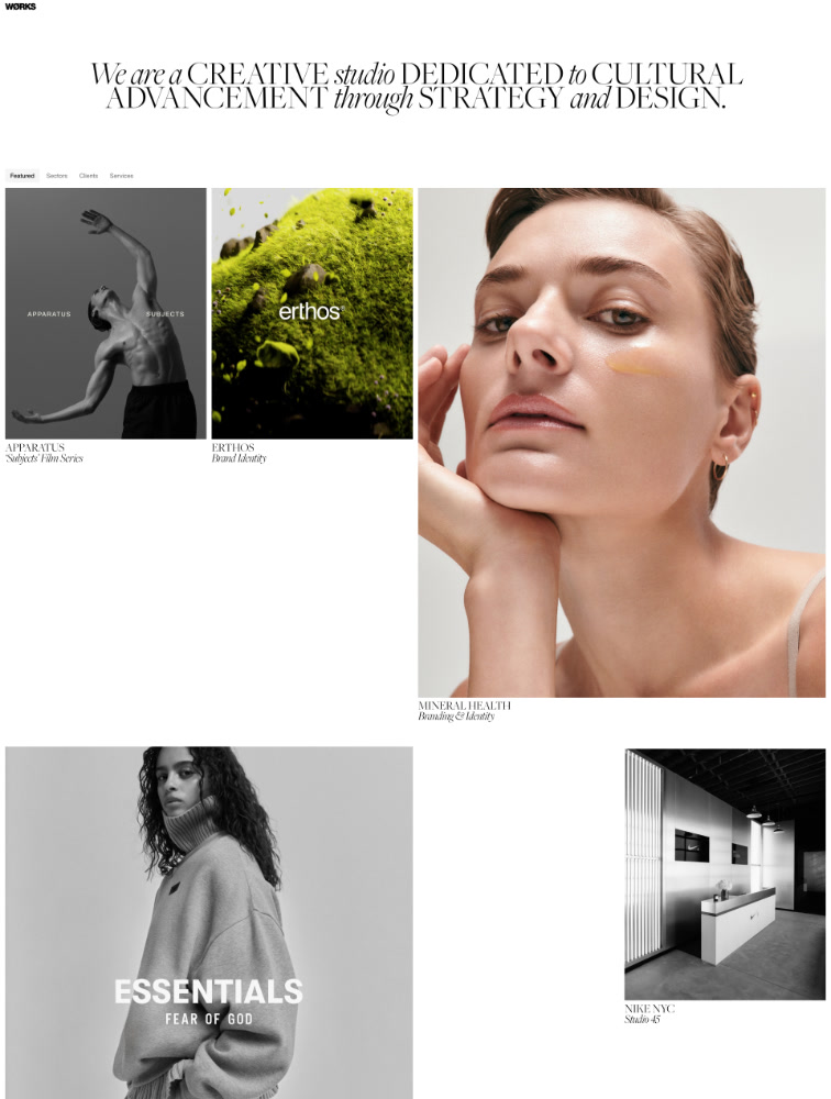 WØRKS website design - Lapa Ninja