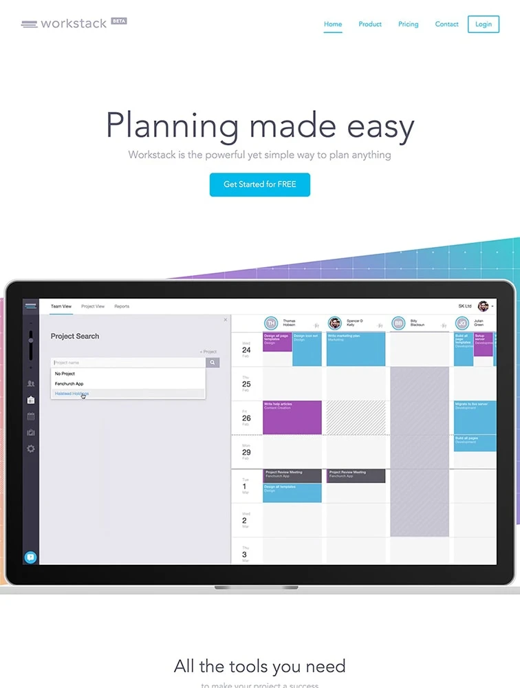 Workstack 2.0 website design - Lapa Ninja