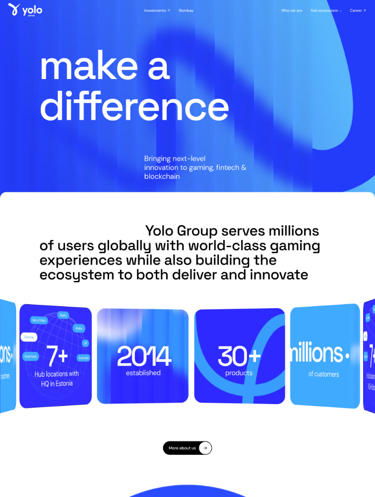 Yolo website design - Lapa Ninja