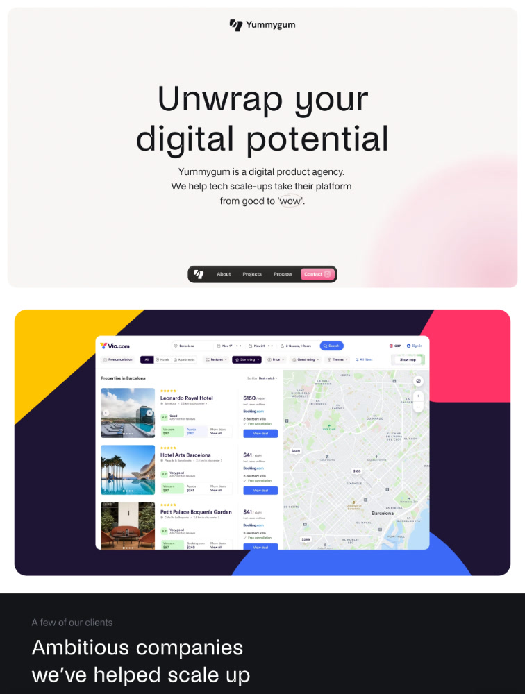 Yummygum website design - Lapa Ninja