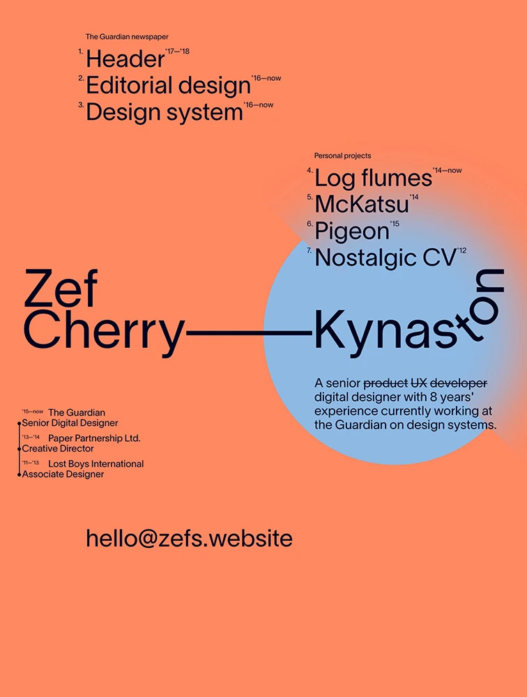 Zef Cherry Kynaston website design - Lapa Ninja
