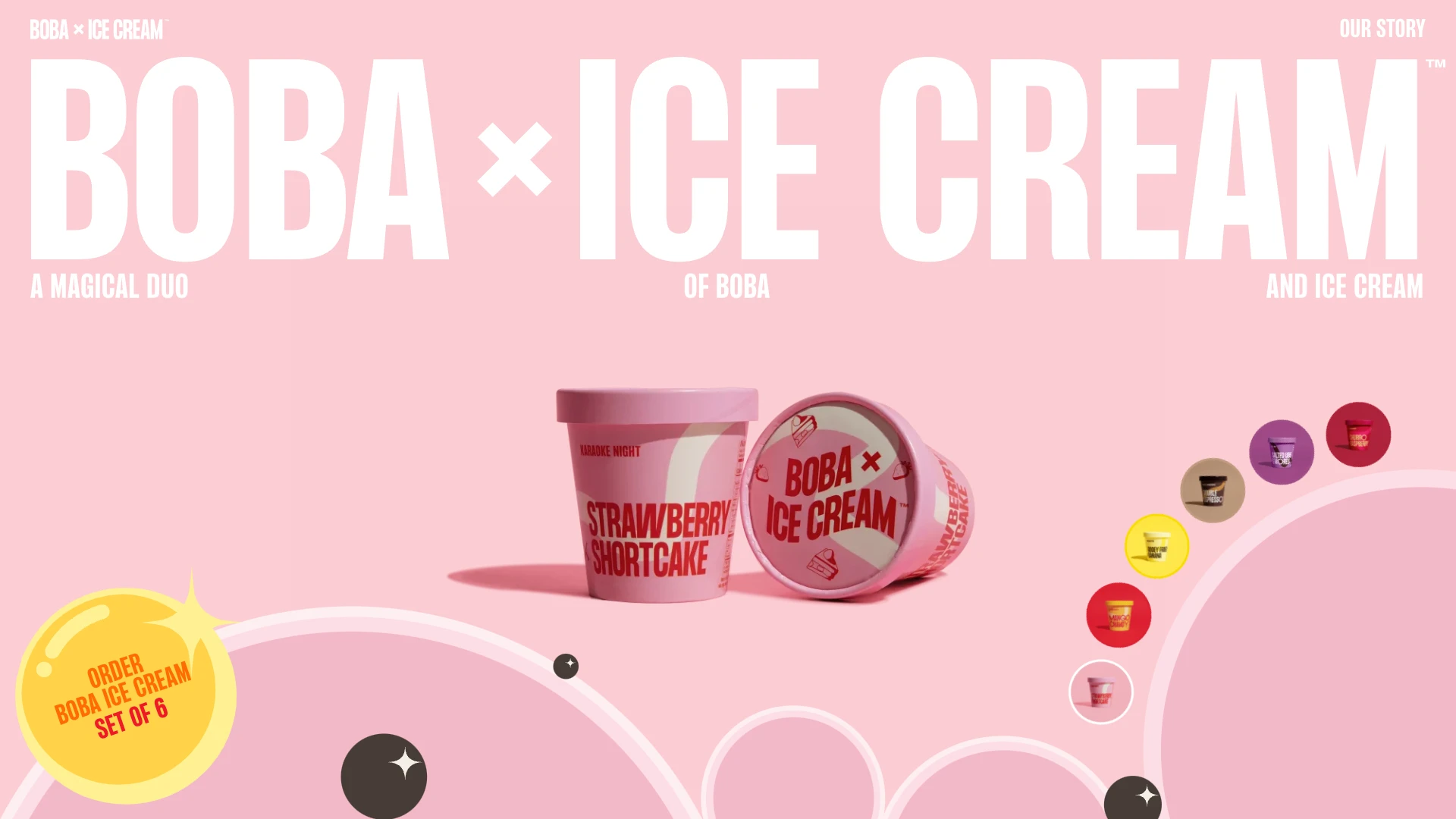 Boba Ice Cream - Landing Page Design | Lapa Ninja