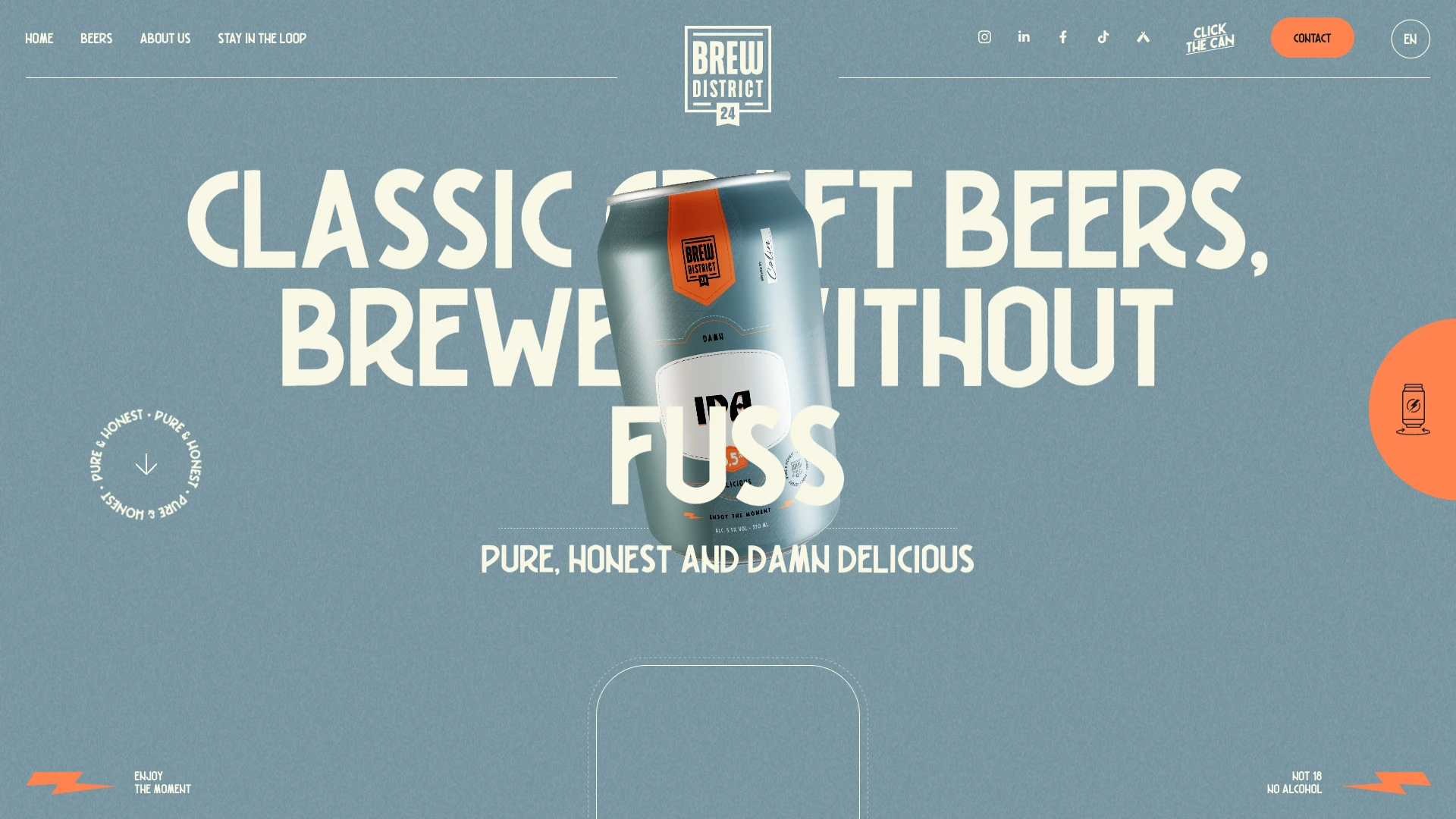 BrewDistrict24 - Landing Page Design | Lapa Ninja