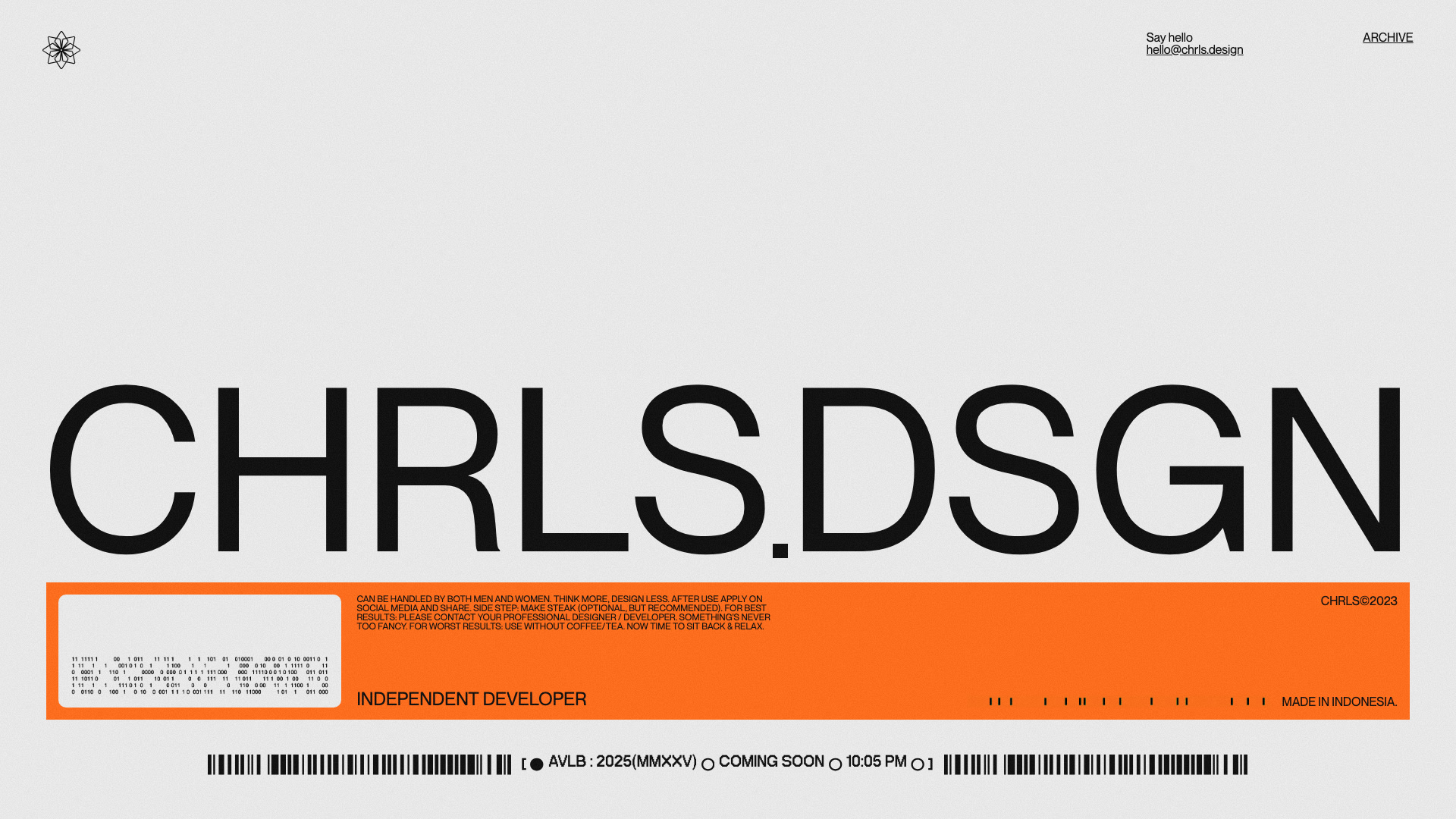 CHRLS.DSGN - Landing Page Design | Lapa Ninja