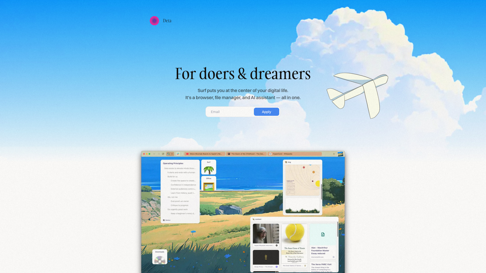 Deta Surf - Landing Page Design | Lapa Ninja