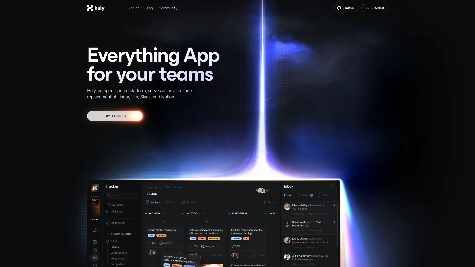 Huly - Landing Page Design | Lapa Ninja