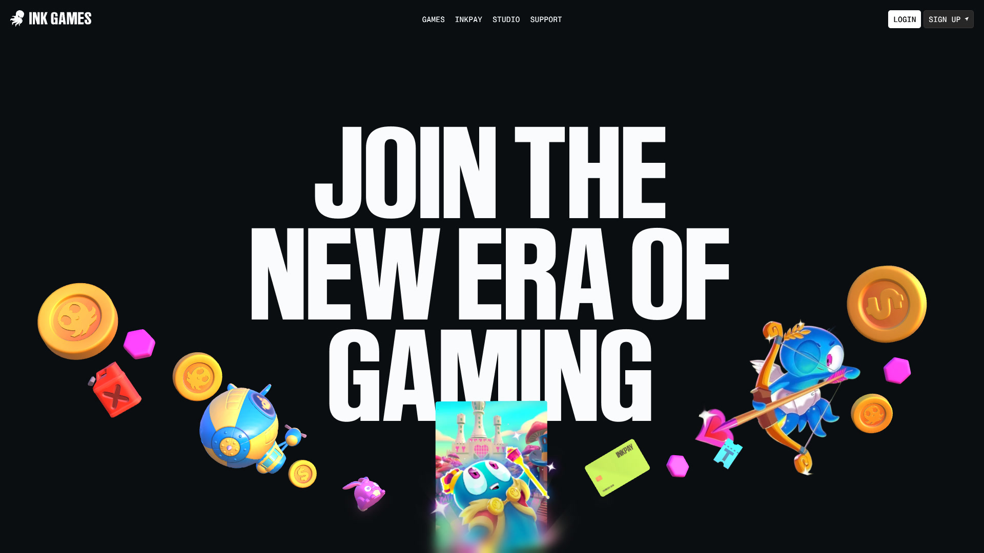 Ink Games - Landing Page Design | Lapa Ninja