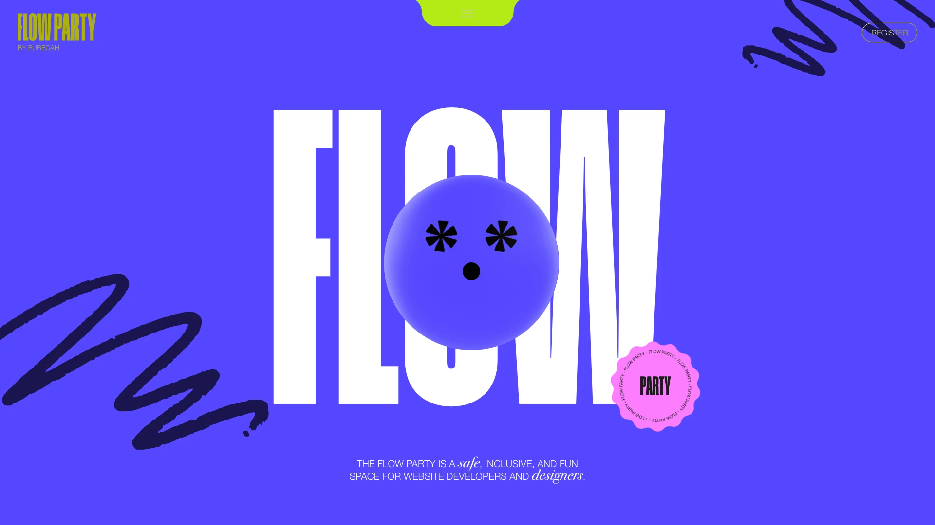 The Flow Party - Landing Page Design | Lapa Ninja