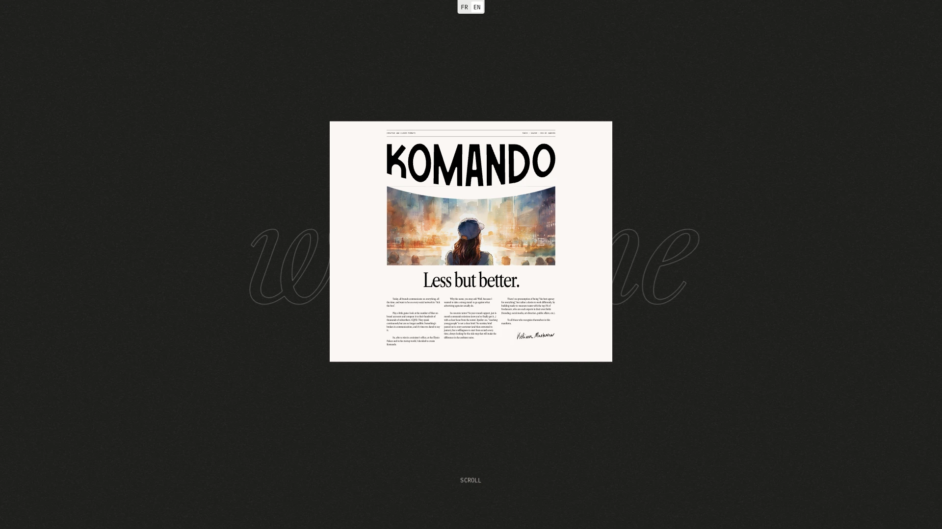 Komando Studio - Landing Page Design | Lapa Ninja
