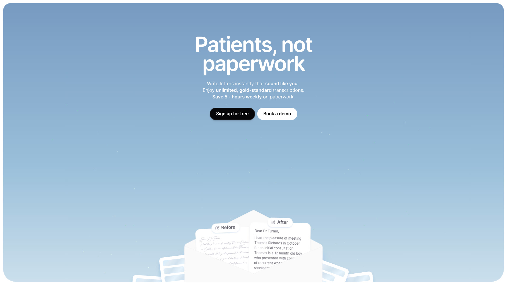 Letters - Landing Page Design | Lapa Ninja