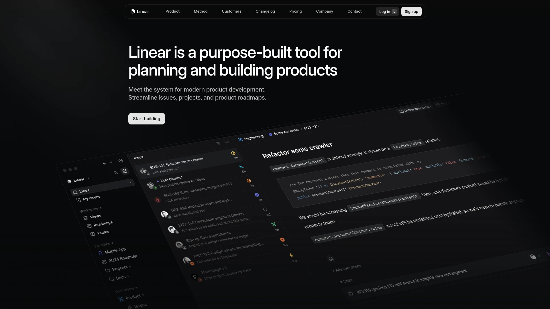 Linear - Landing Page Design | Lapa Ninja